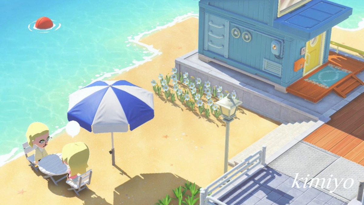 Quiet Seaside Villas Island Build | Tomodachi Life Patterns Archive